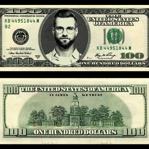 Personalized Dollar Bill Template - Customized 100 Dollar Bill With ...