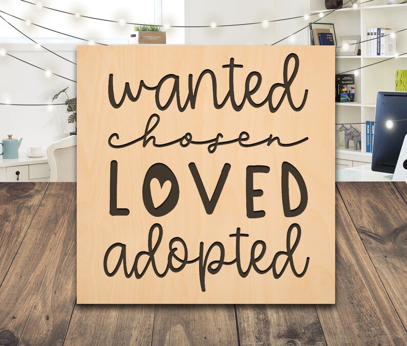 Adoption sign custom wood signs adoption gifts | Etsy