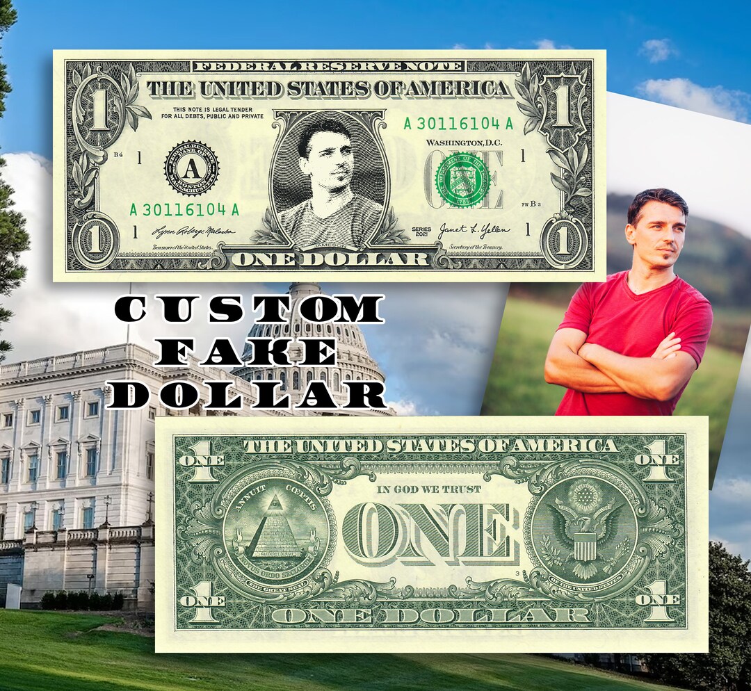 Custom Face Dollar Bill: Personalized Money Template (digital Only) - Etsy