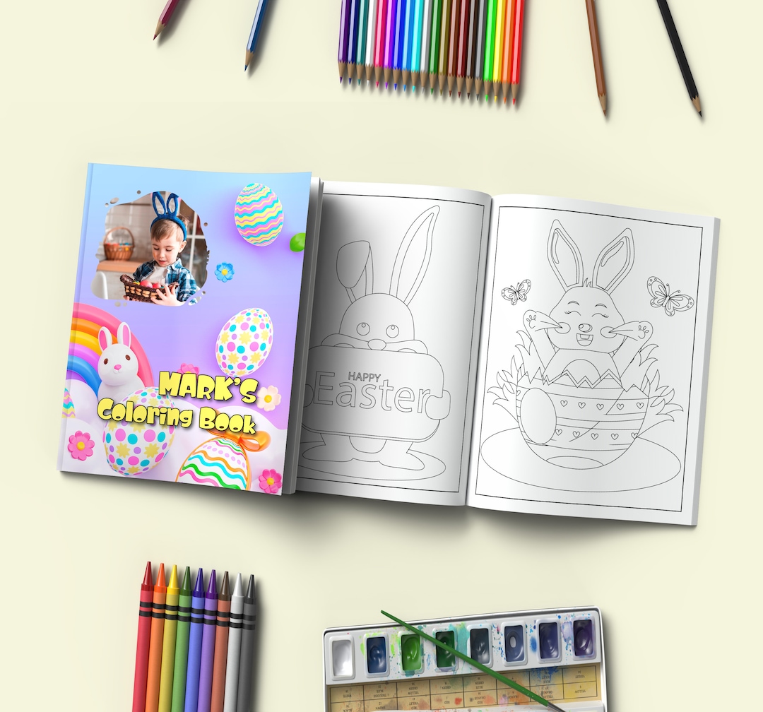 Personalized Easter Coloring Book - Custom Name Coloring Activity Book ...