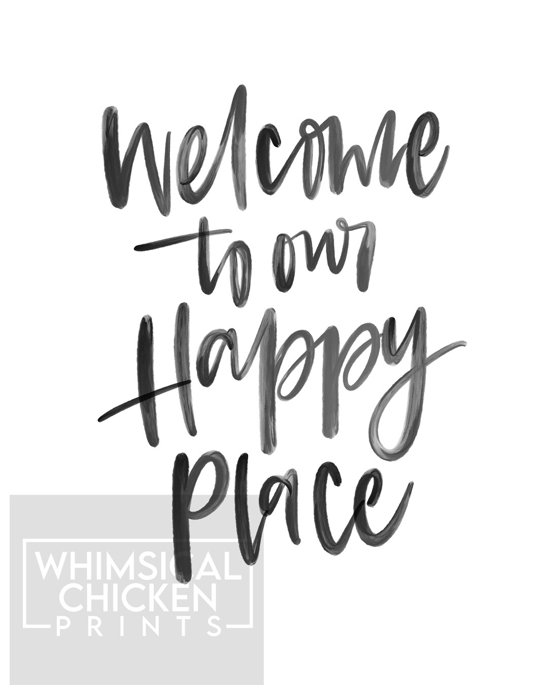 Welcome to Our Happy Place - Printable Wall Art - Digital Download ...