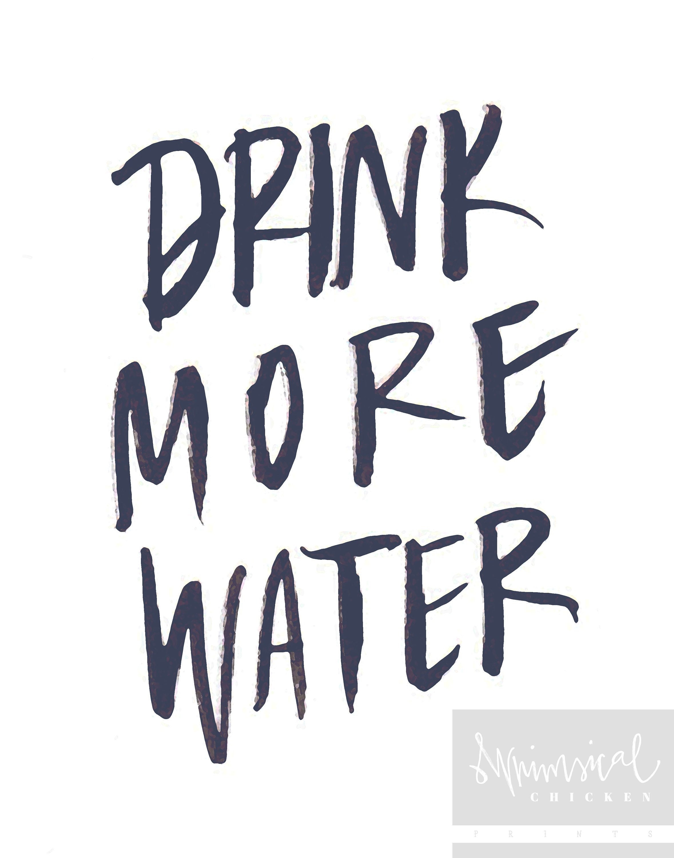 Drink More Water Printable Wall Decor Self-care Poster | Etsy