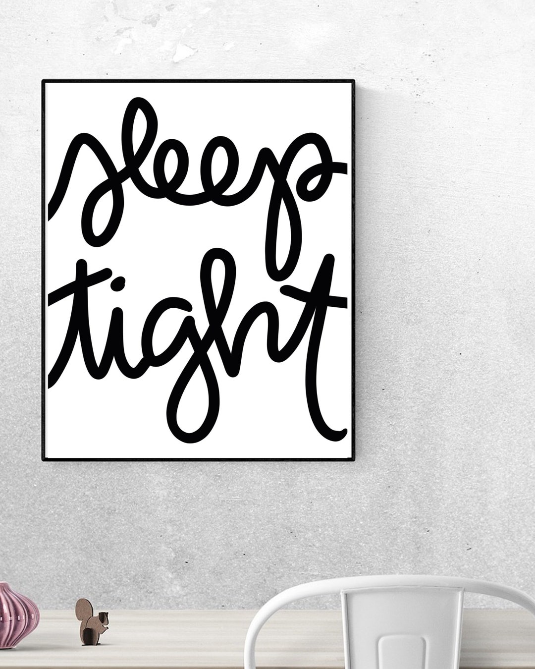 Sleep Tight - Hand-lettered Wall Art - Bedroom Decor - Kids - Teen ...