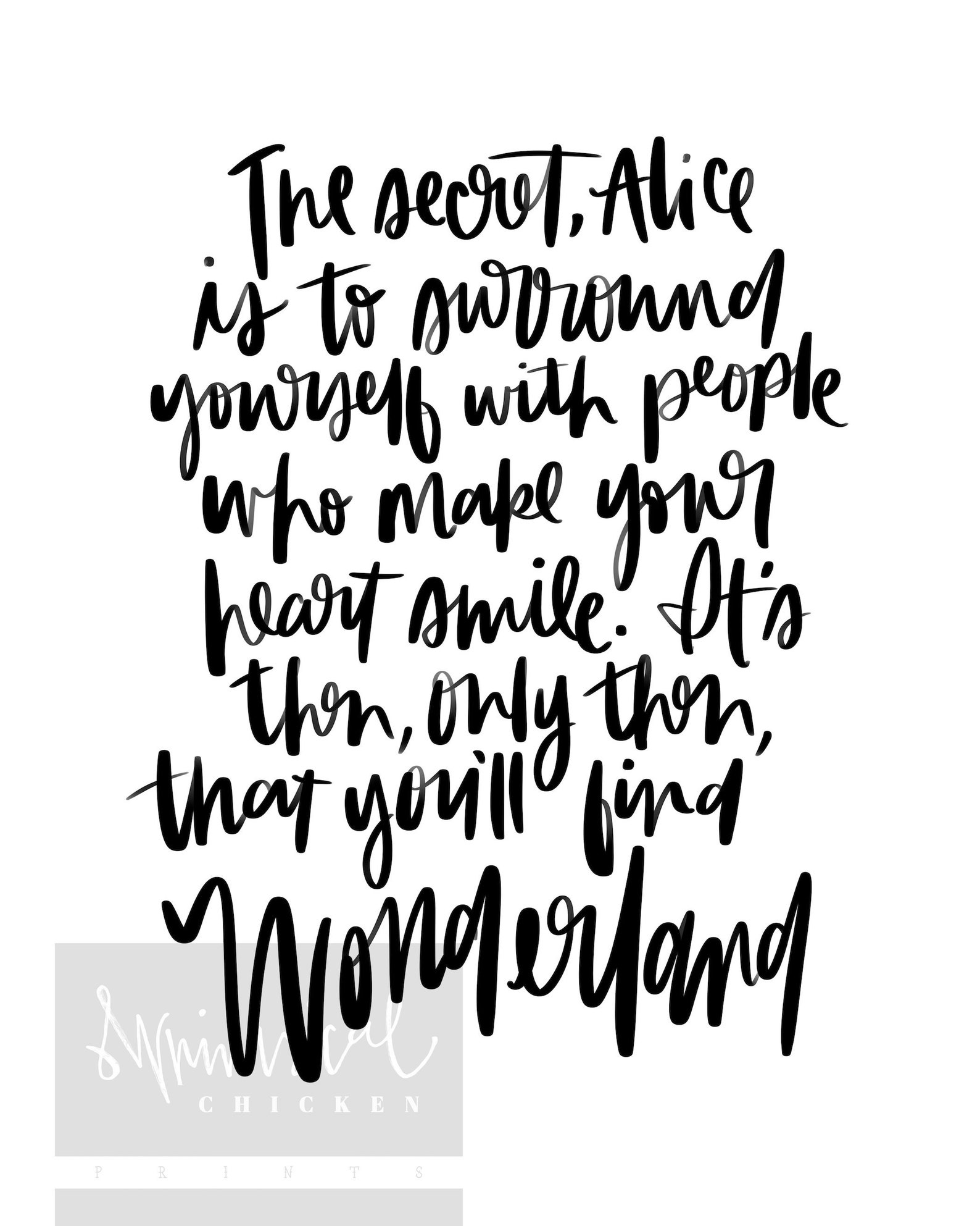 Alice in Wonderland Quote Lewis Carroll Printable Art | Etsy
