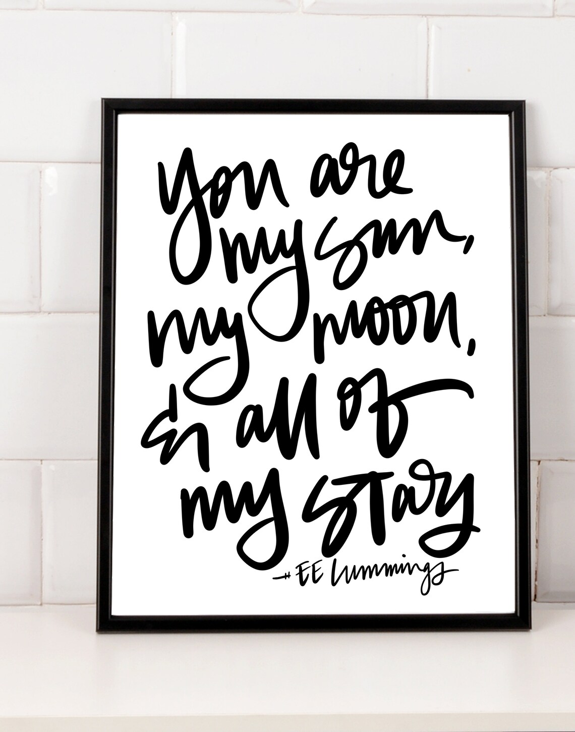 You Are My Sun My Moon and All of My Stars EE Cummings - Etsy