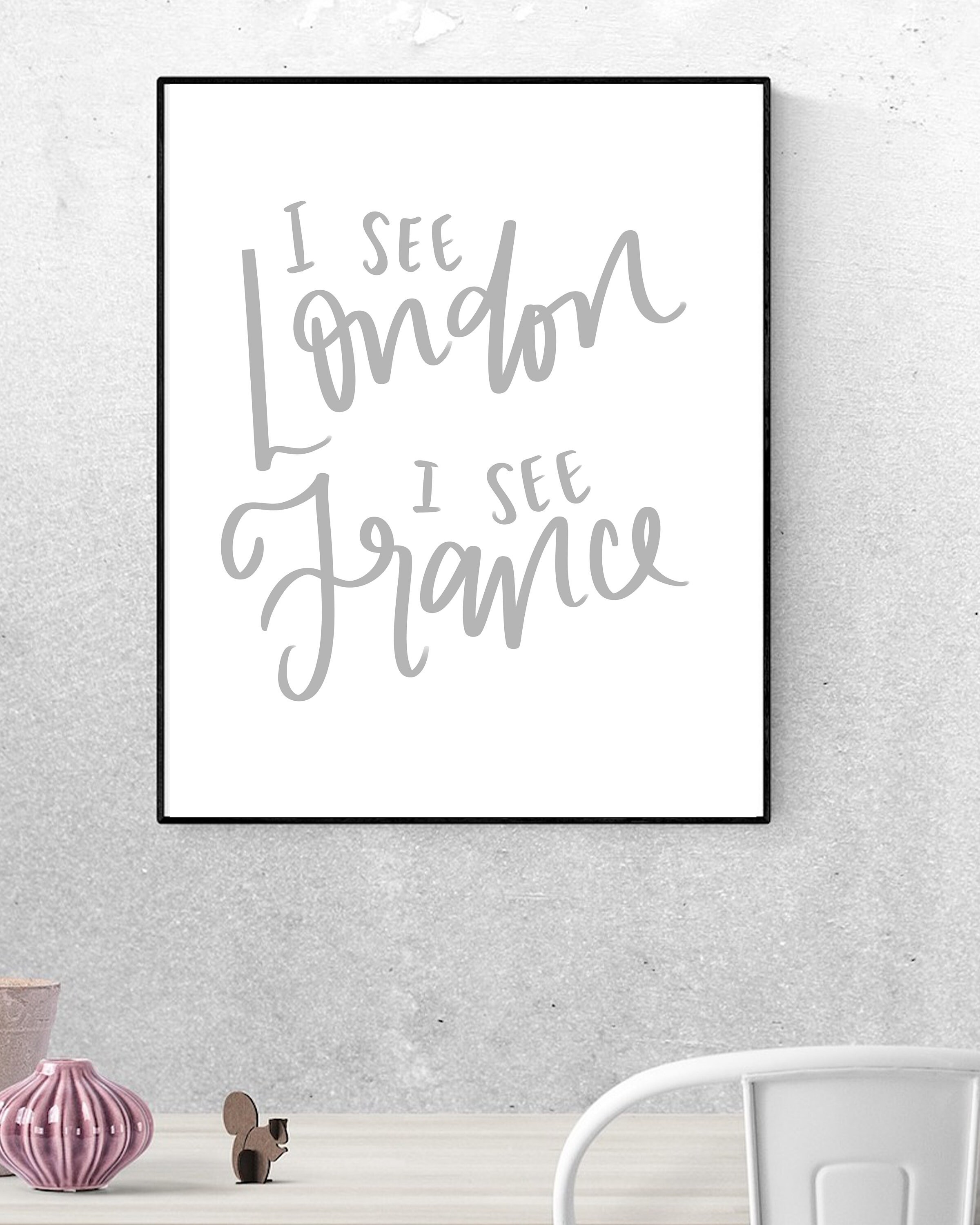 I See London I See France Printable Wall Art Bathroom | Etsy