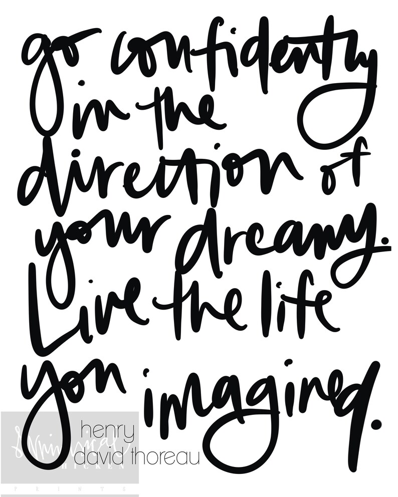 Henry David Thoreau Quote go Confidently in the - Etsy Ireland