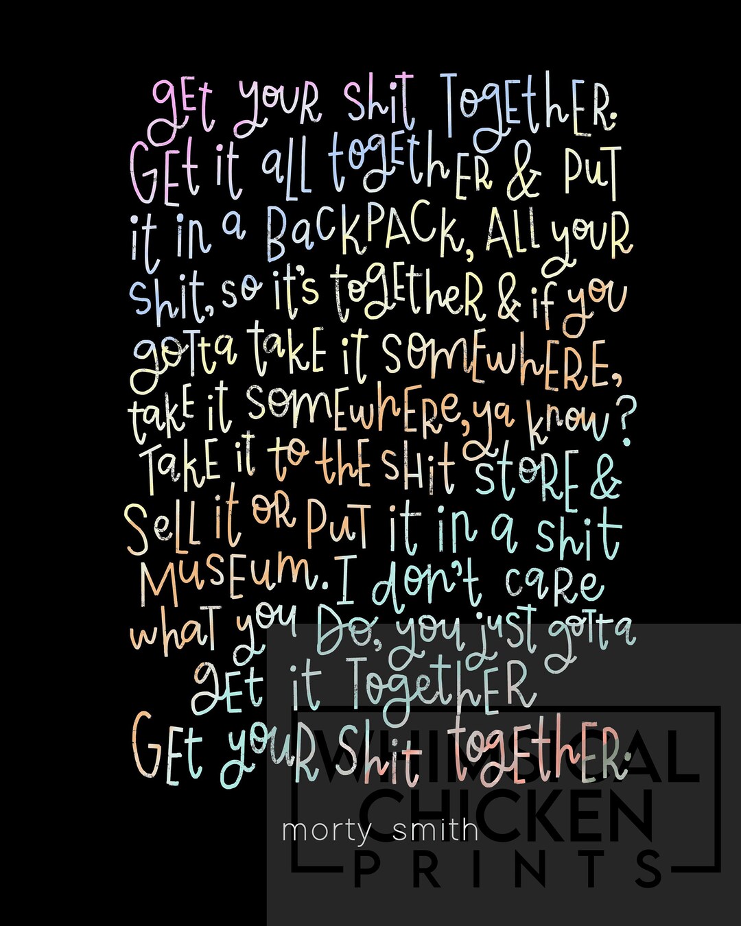 Rick & Morty - Get Your Sh*t Together PRINTABLE Art - DIGITAL DOWNLOAD ...