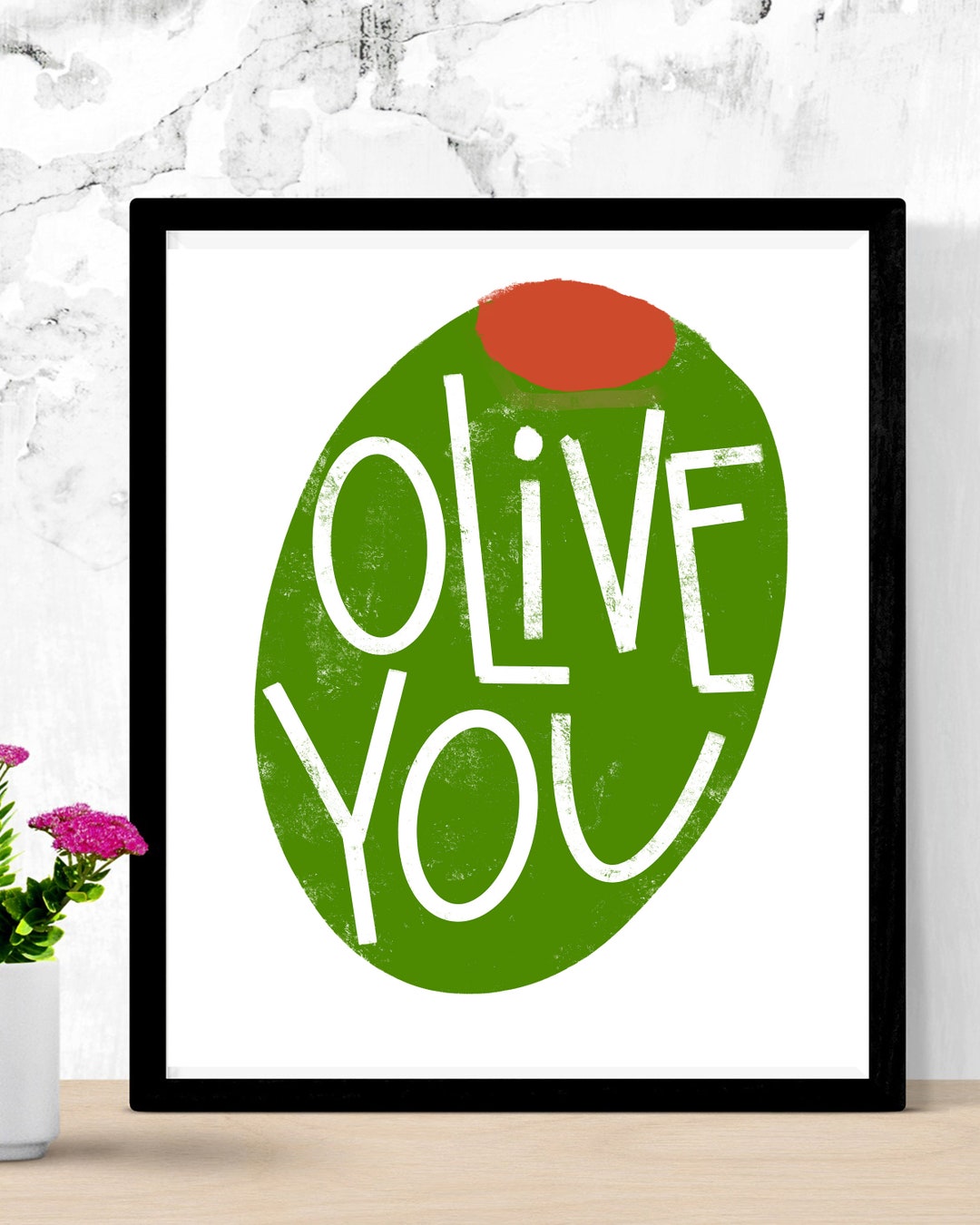 Olive You - Illustration - Wall Art - Printable - Instant Download ...