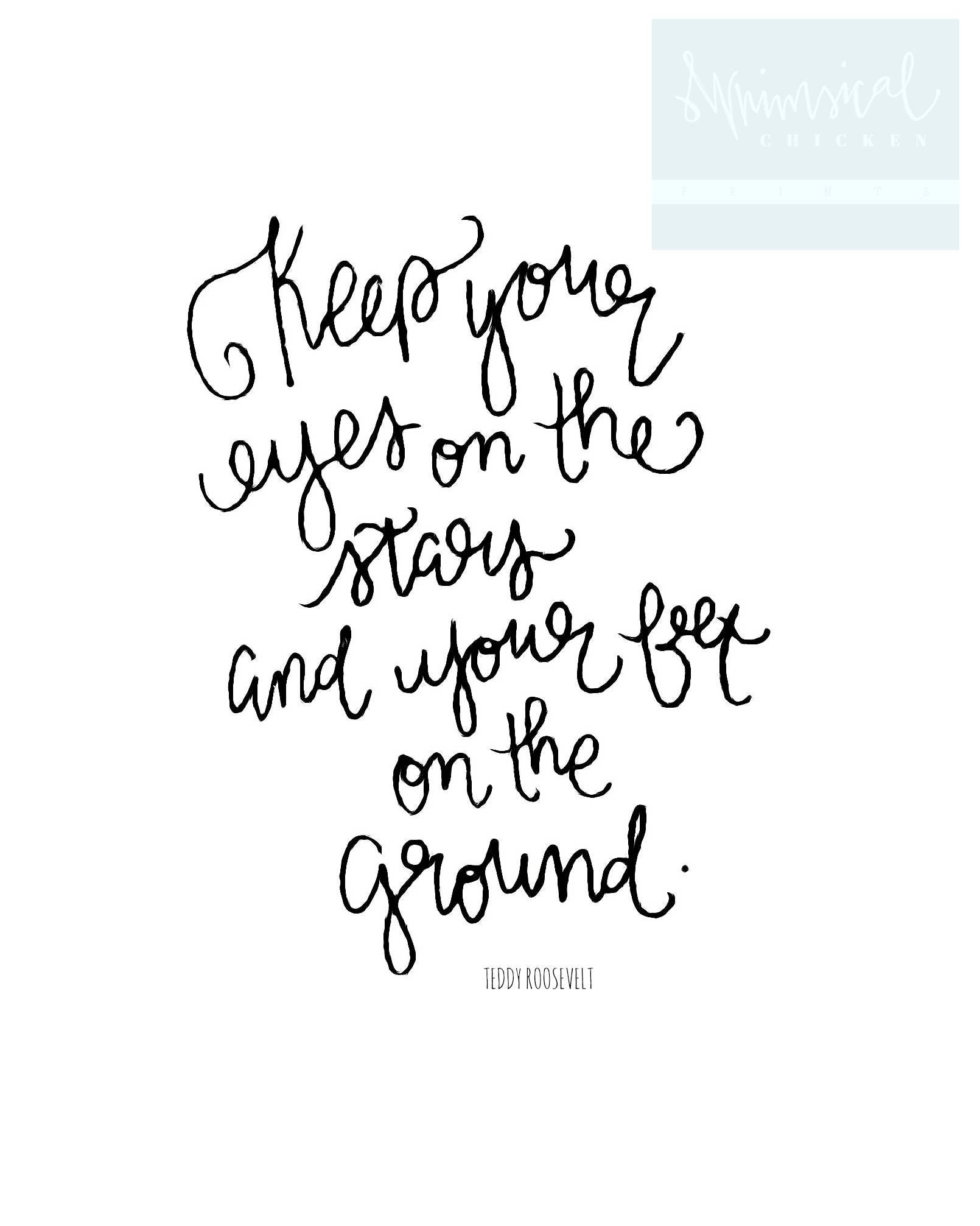 Keep your eyes on the stars and your feet on the ground | Etsy