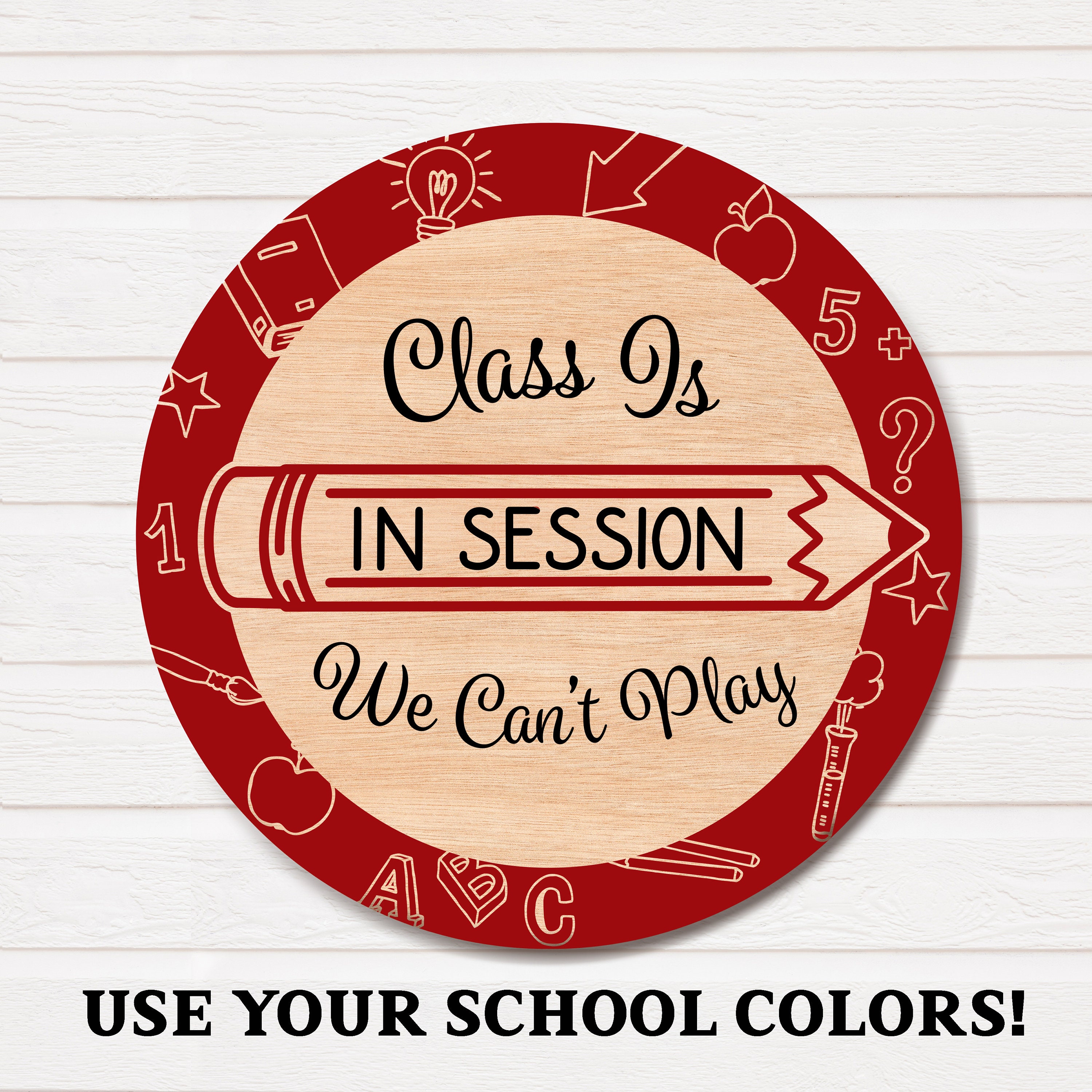 Class Is In Session Round Welcome Sign Digital Etsy
