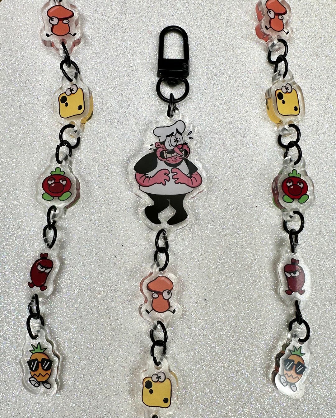 Peppino Spaghetti and Toppins Pizza Tower Linking Keychain - Etsy