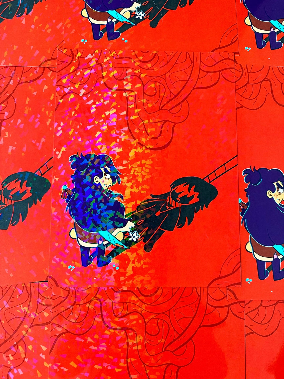 Armstrong Girls Holographic Lisa Print (“8.5 X 11”) - Etsy