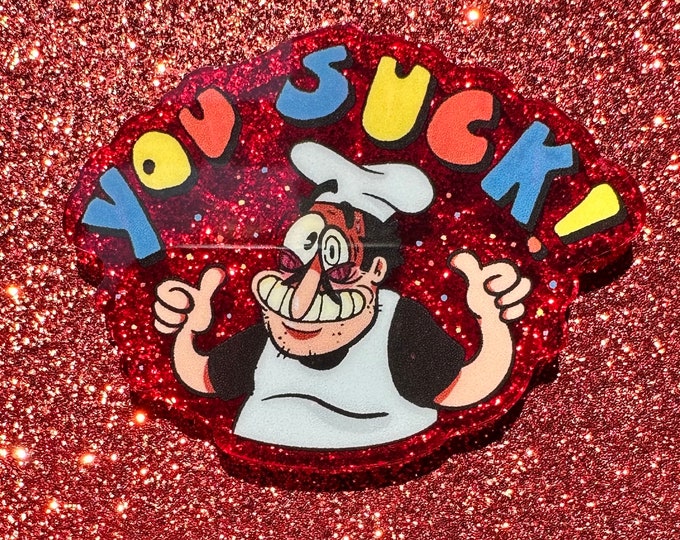 Pizza Tower Peppino you Suck Pin - Etsy