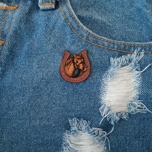 Mini Small Horse Horseshoe Patch - Animal Patch - Iron on Patches ...