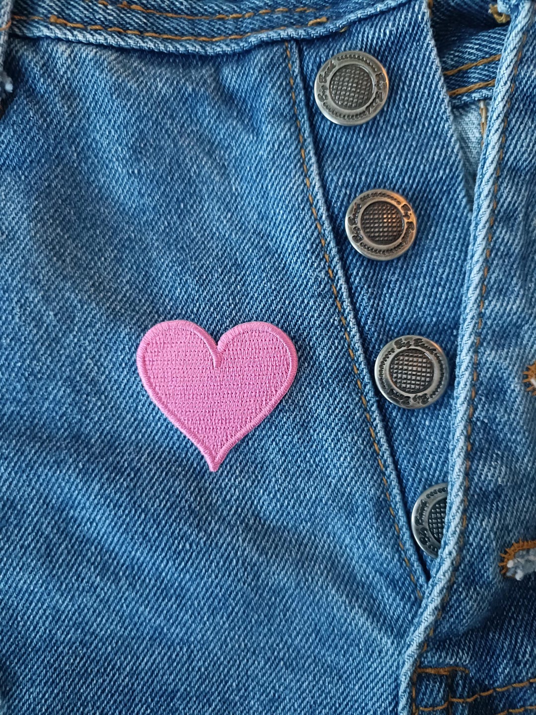 Mini Small Pink Heart Patch - Shape Patch - Iron on Patches - Patches ...