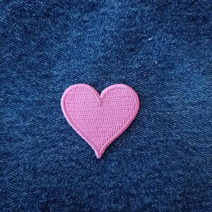Mini Small Pink Heart Patch - Shape Patch - Iron on Patches - Patches for Jackets, Jeans , Cap ...