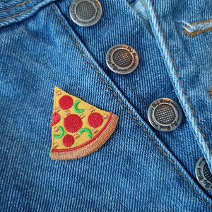Mini Small Cute Slice Pizza Patch Sign Patch Iron on Patches Patches for Jackets, Jeans Cool ...