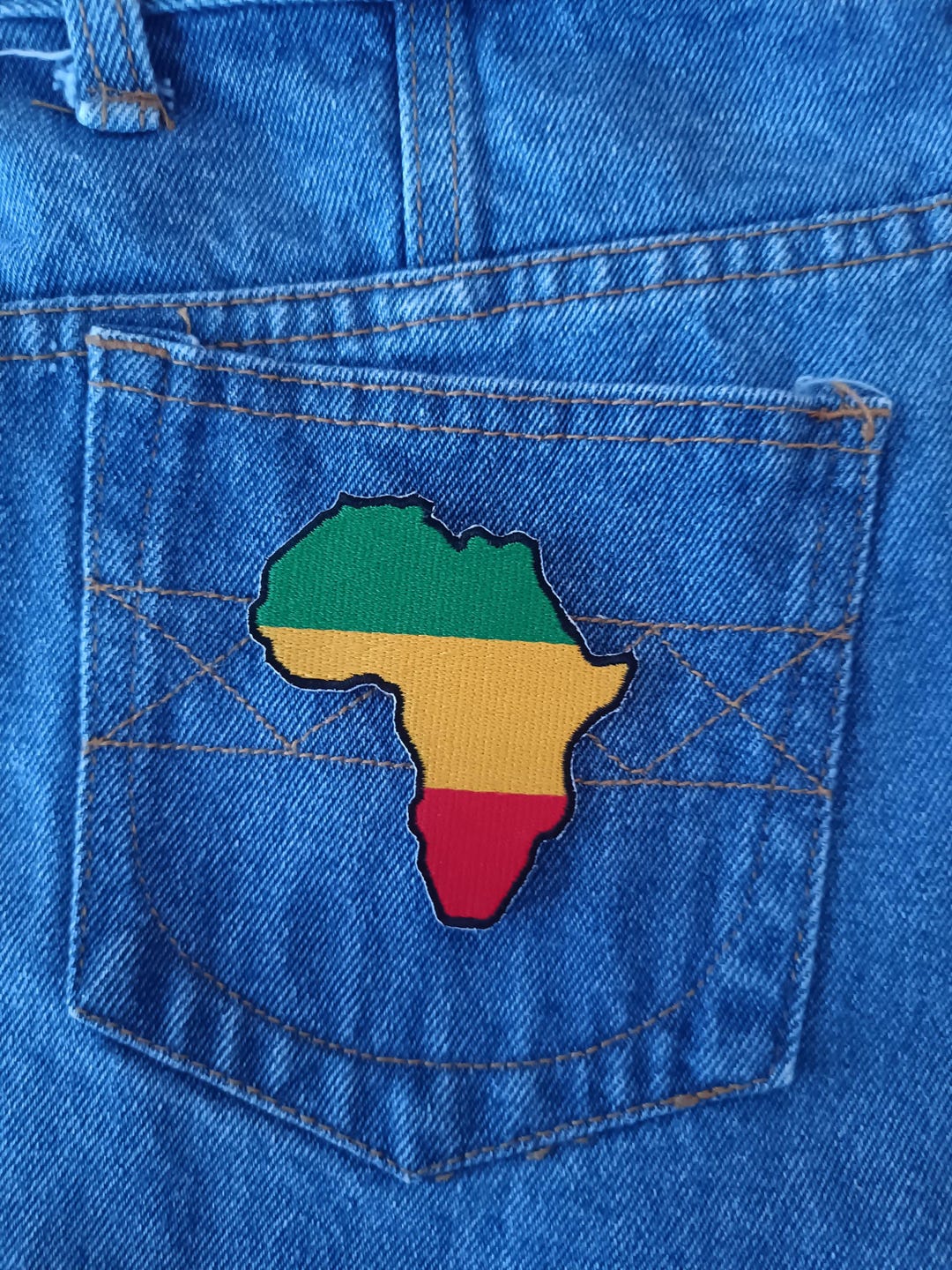 Africa Map Reggae Cartoon Cool Badge Patch Iron on Patches for Jackets ...