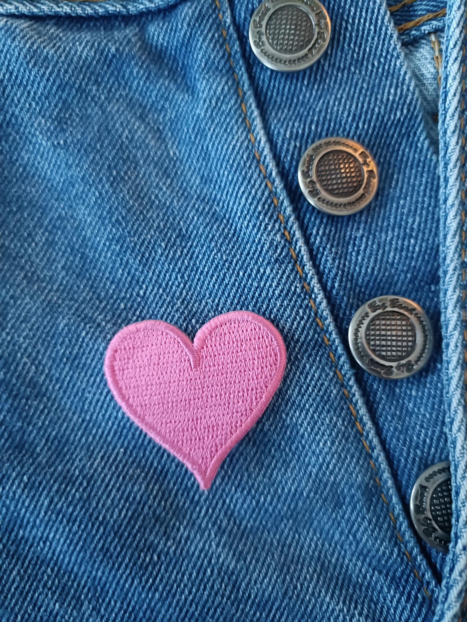 Mini Small Pink Heart Patch - Shape Patch - Iron on Patches - Patches ...