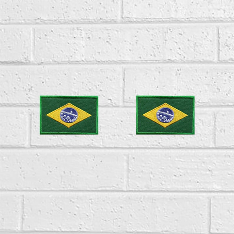 2pcs Mini Brazil Flag Country Flag Patch Iron On Patch | Etsy