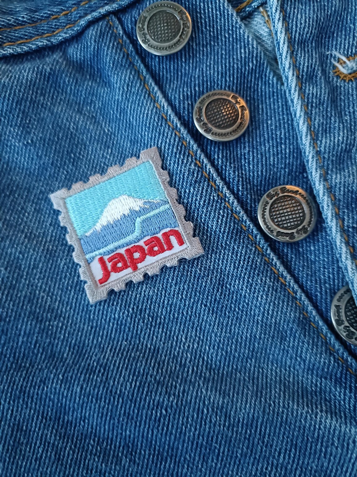 Mini Small Fuji Mountain Stamp - Sign Patch - Iron on Patches - Patches ...