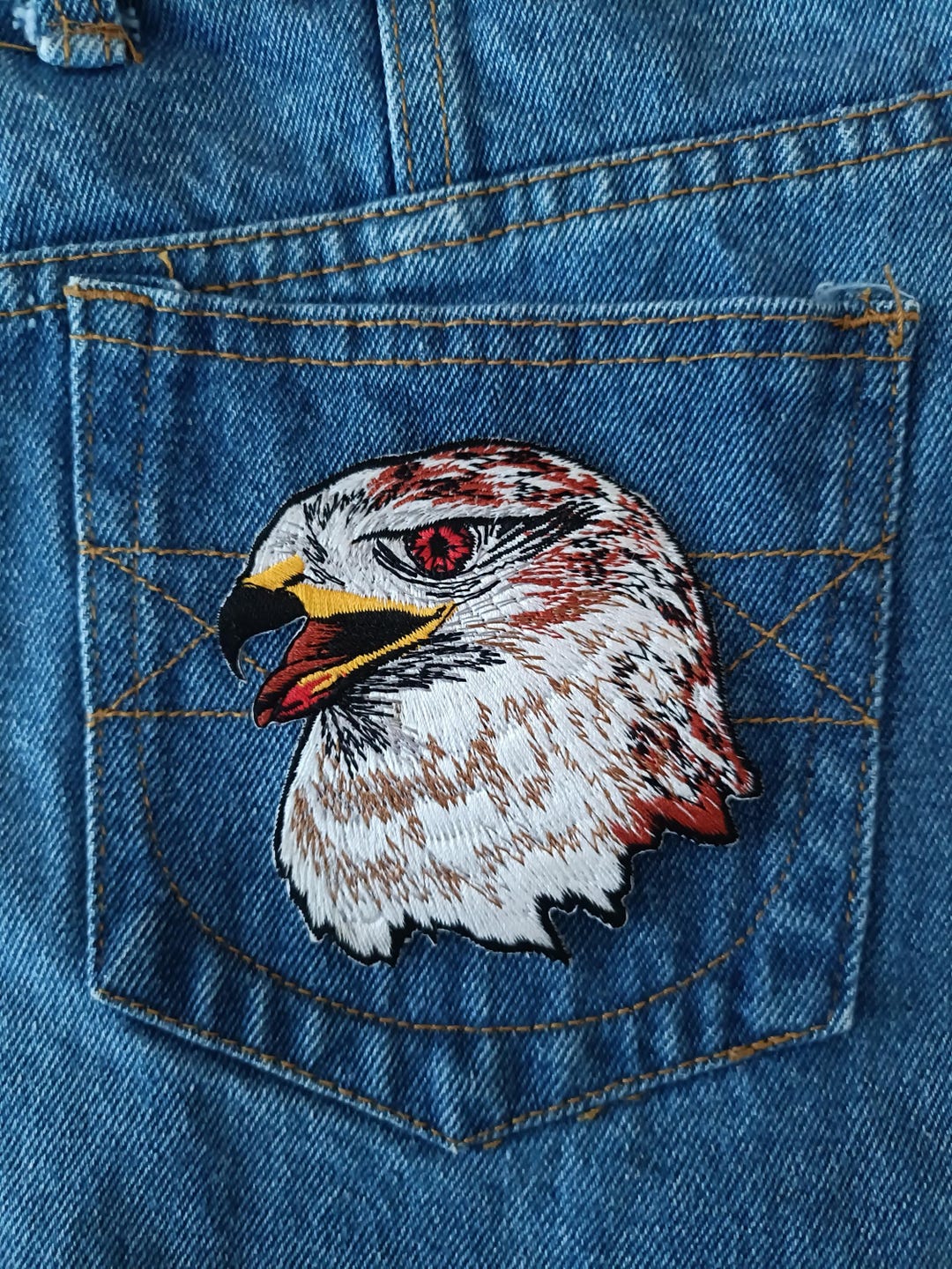 Hawk Bird Animal Cartoon Cool Badge Patch Iron on Patches for Jackets ...