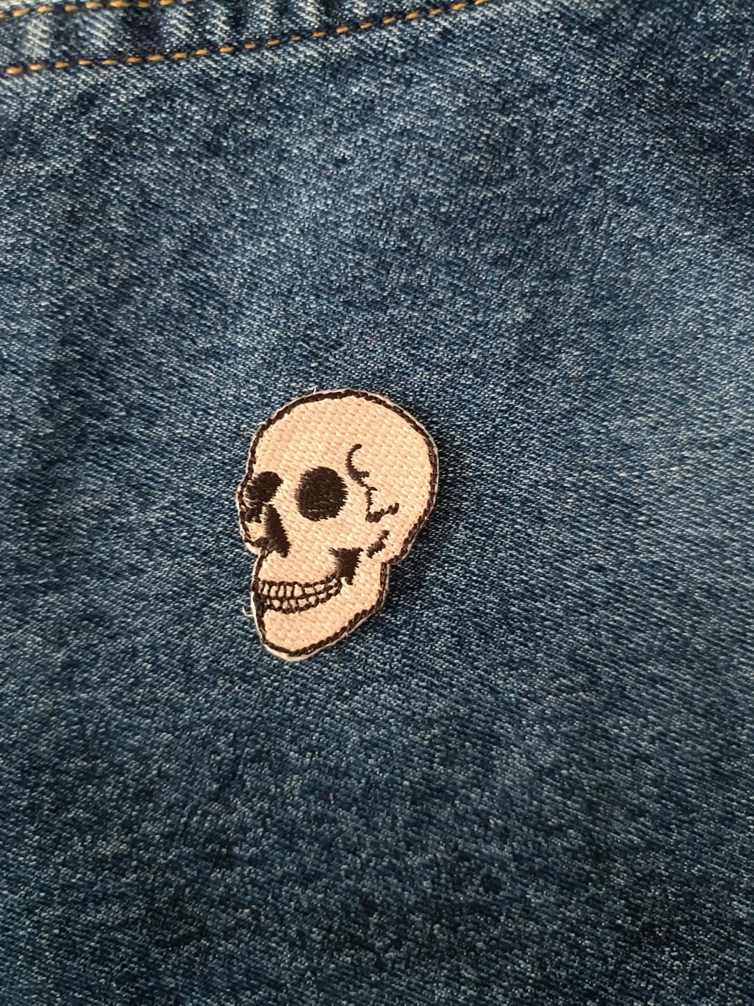 Mini Small Smiling Skull - Funny Patch - Iron on Patches - Patches for ...