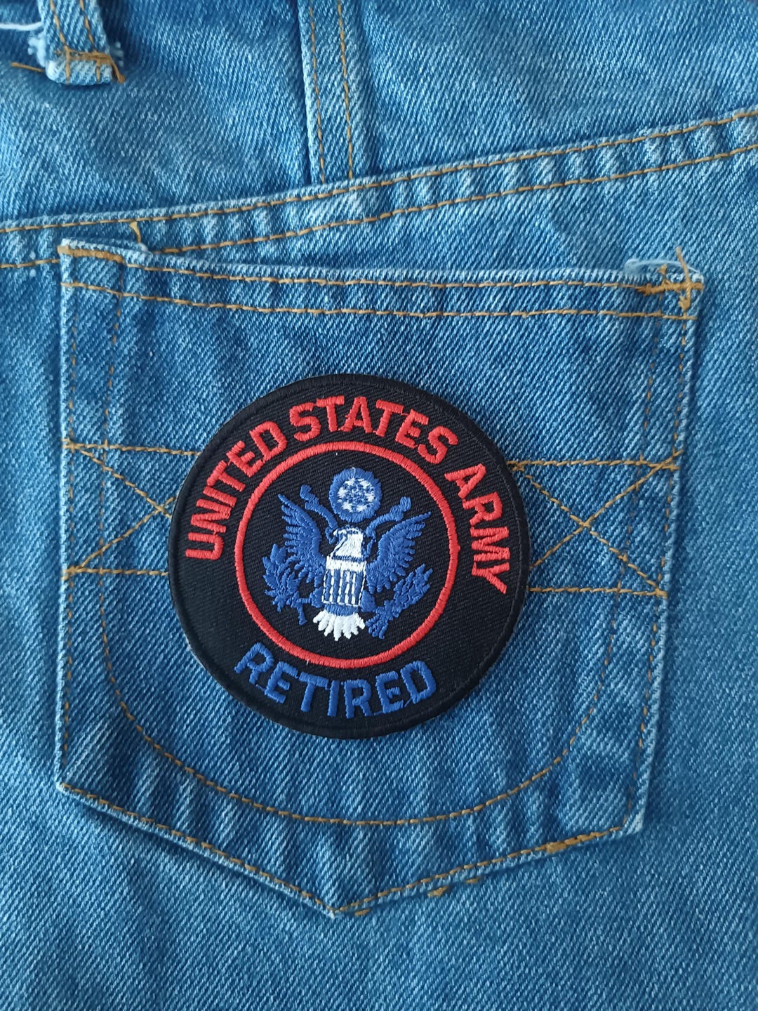 United States Army Retired Cartoon Cool Badge Patch Iron on Patches for ...