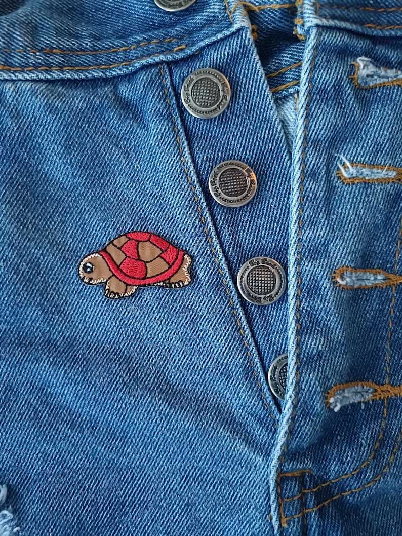 Mini Small Brown Turtle - Animal Patch - Iron on Patches - Patches for ...