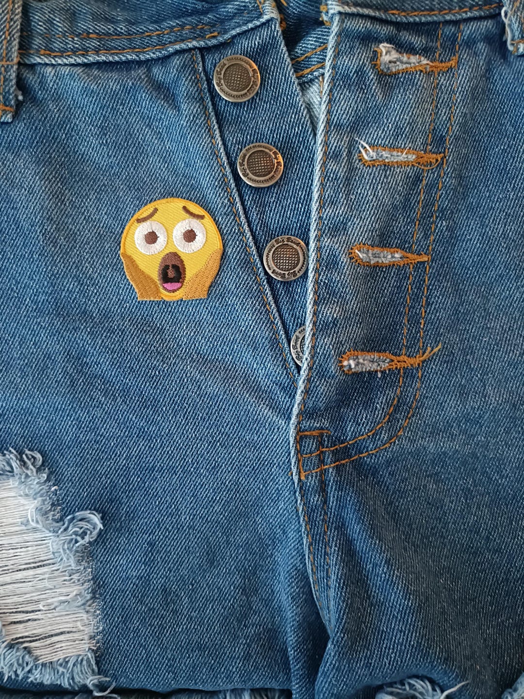 Mini Small Scary Emo Emoticon - Sign Patch - Iron on Patches - Patches ...