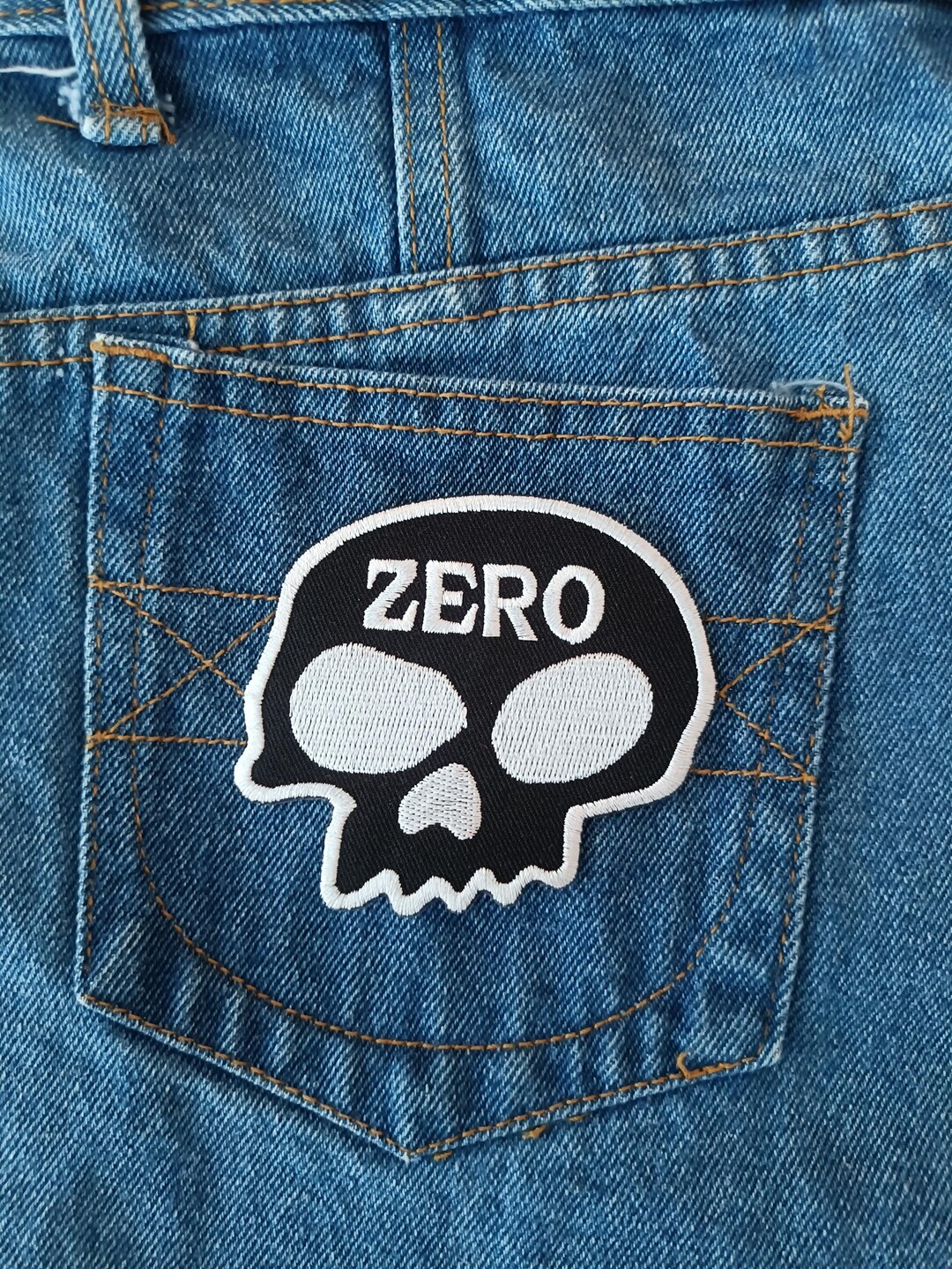 Zero Skull Ghost Cartoon Cool Badge Patch Iron on Patches for Jackets ...