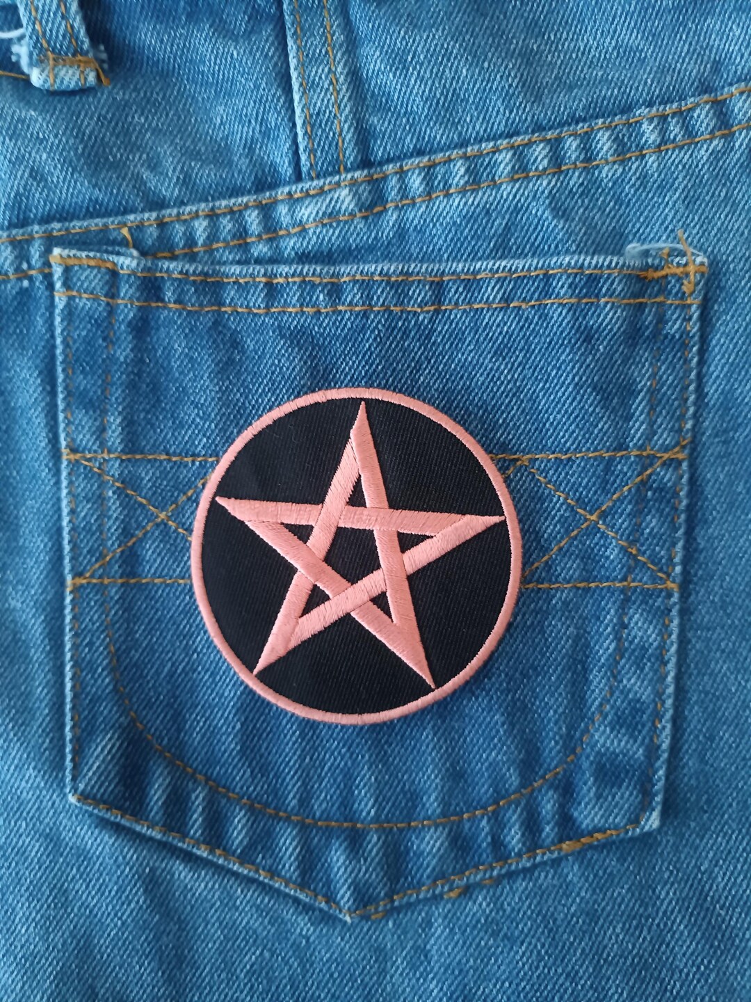 Star Pentagram Cartoon Cool Badge Patch Iron on Patches for Jackets ...