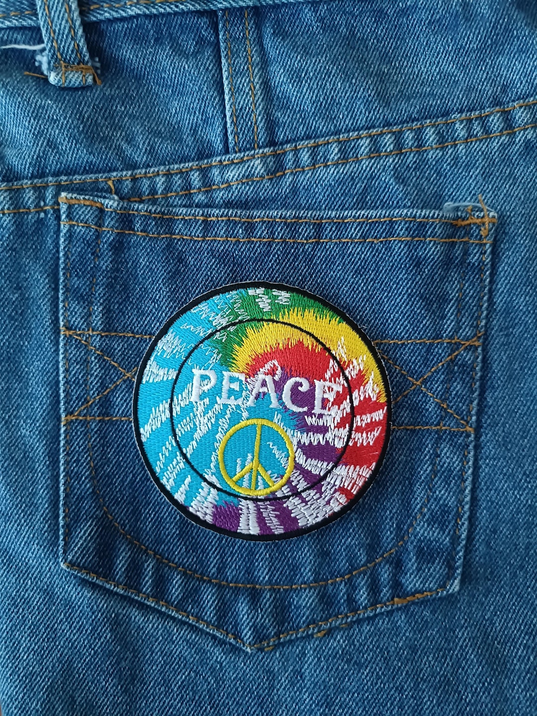 Colorful Peace Sign Cartoon Cool Badge Patch Iron on Patches for ...