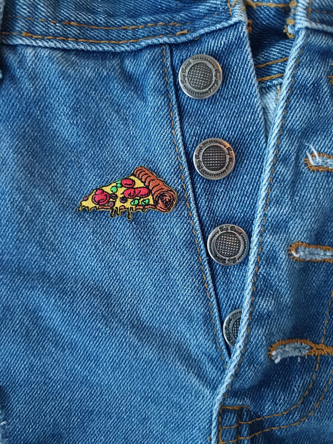 Mini Small Slice Pizza Patch - Sign Patch - Iron on Patches - Patches ...