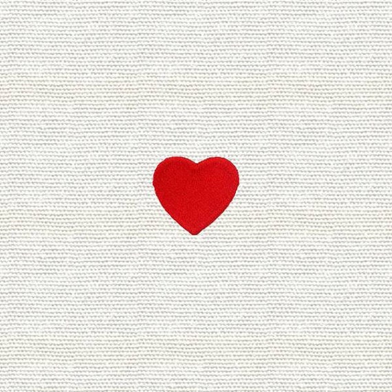 Mini Small Red Heart Patch Shape Patch Iron On Patches | Etsy