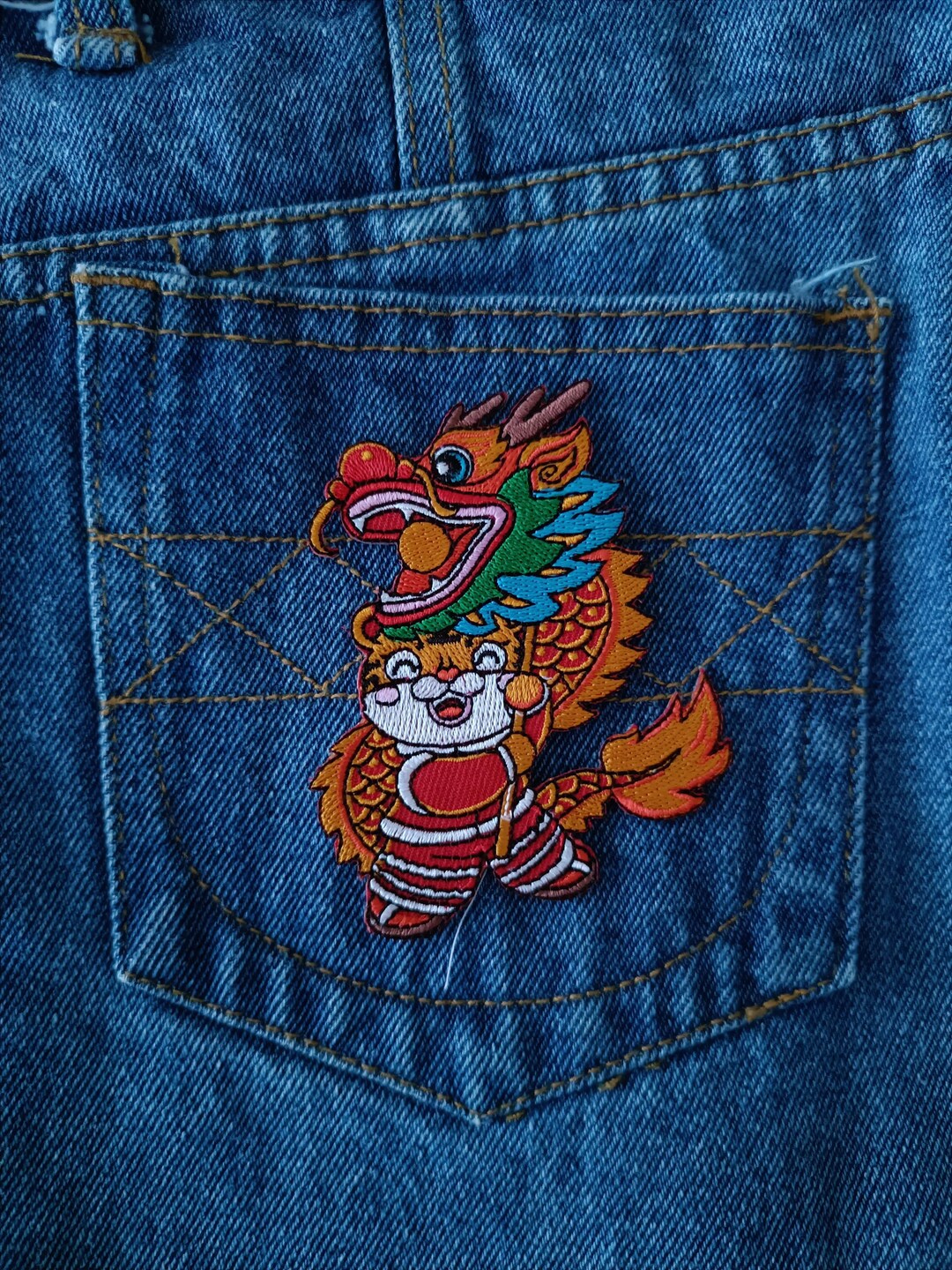 Chinese Lantern New Year Festival Cartoon Cool Badge Patch Iron on ...