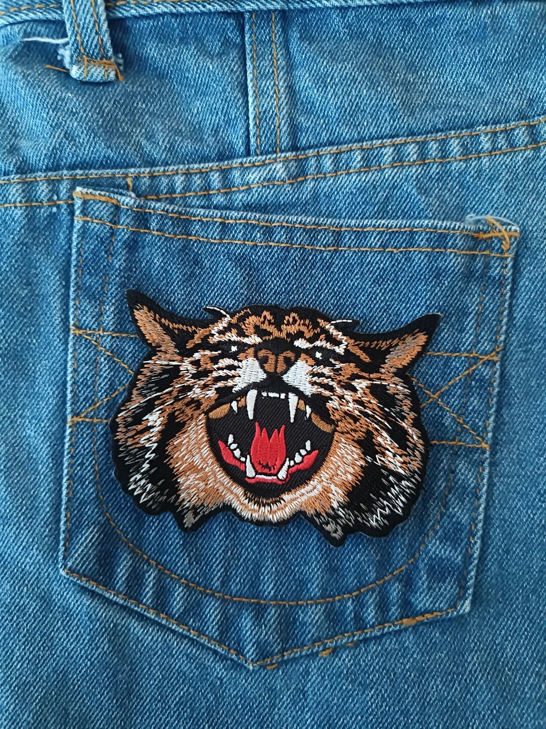 Angry Wildcat Animal Cartoon Cool Badge Patch Iron on Patches for ...