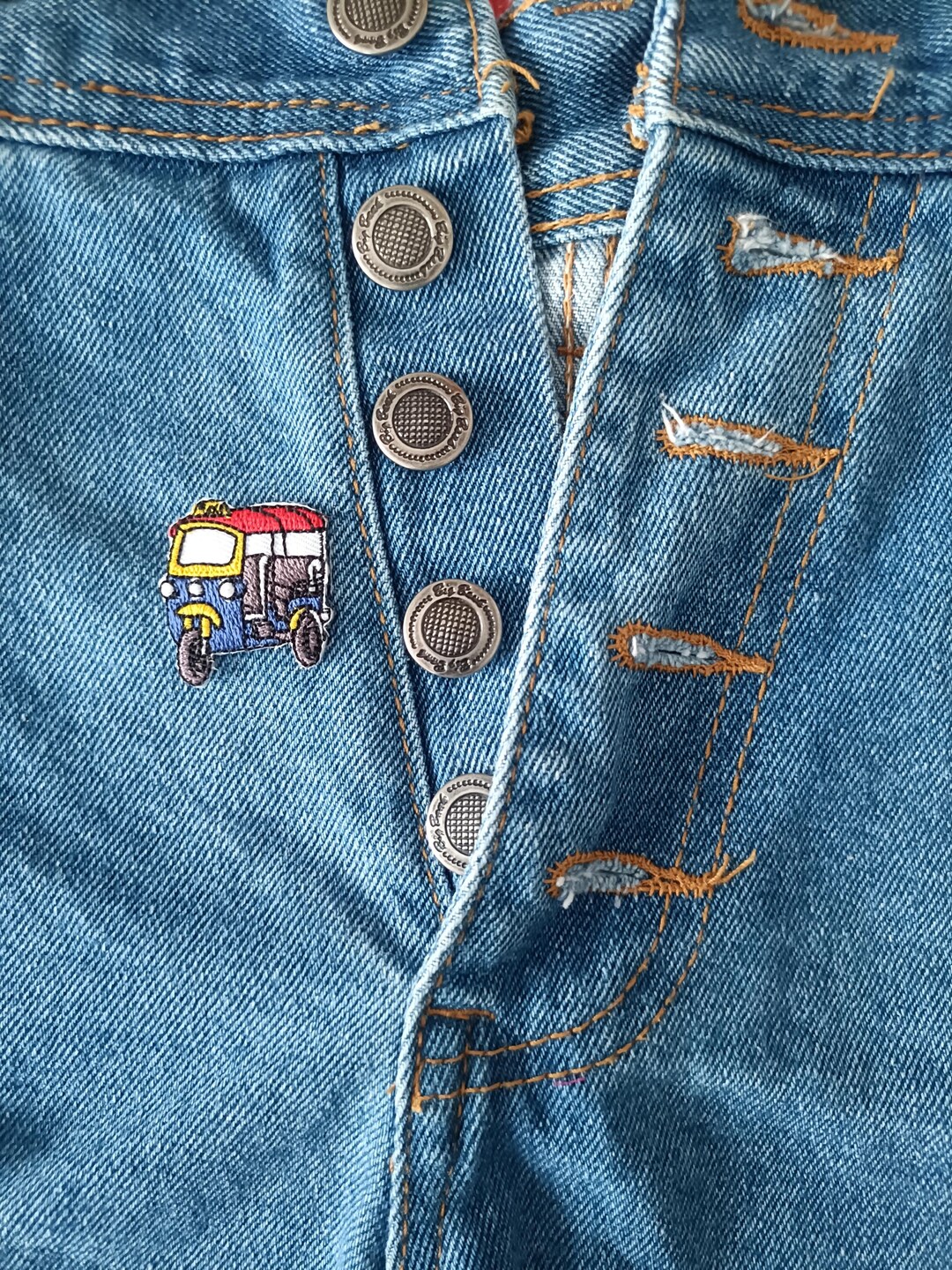 Mini Small Tuk Tuk Motorcycle Patch - Car Patch - Iron on Patches ...