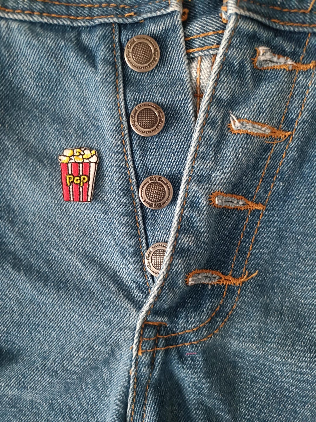 Mini Small Popcorn Corn Patch Food Patch Iron on Patches Patches for ...