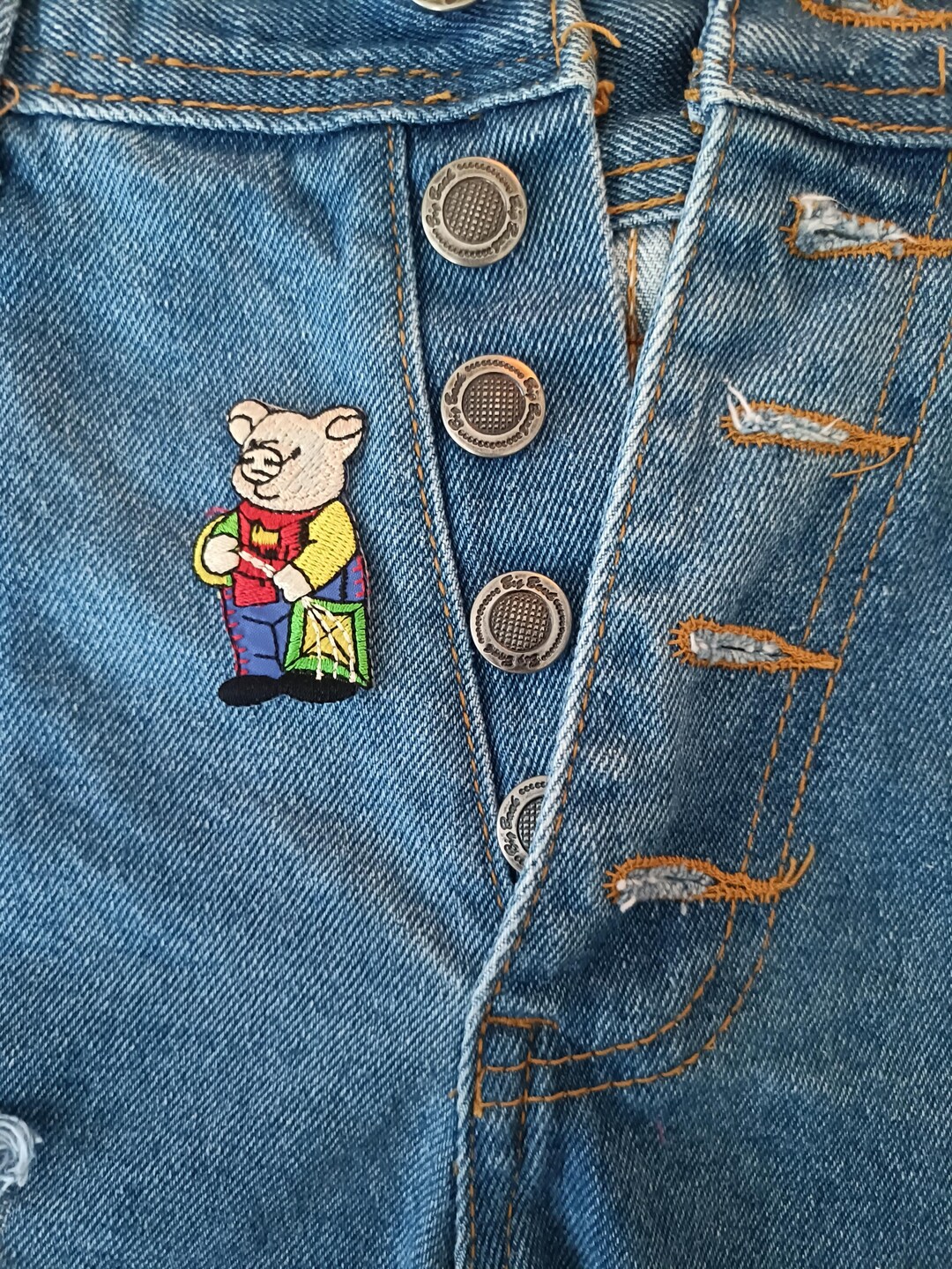 Mini Small Pig With Kite Patch - Sign Patch - Iron on Patches - Patches ...