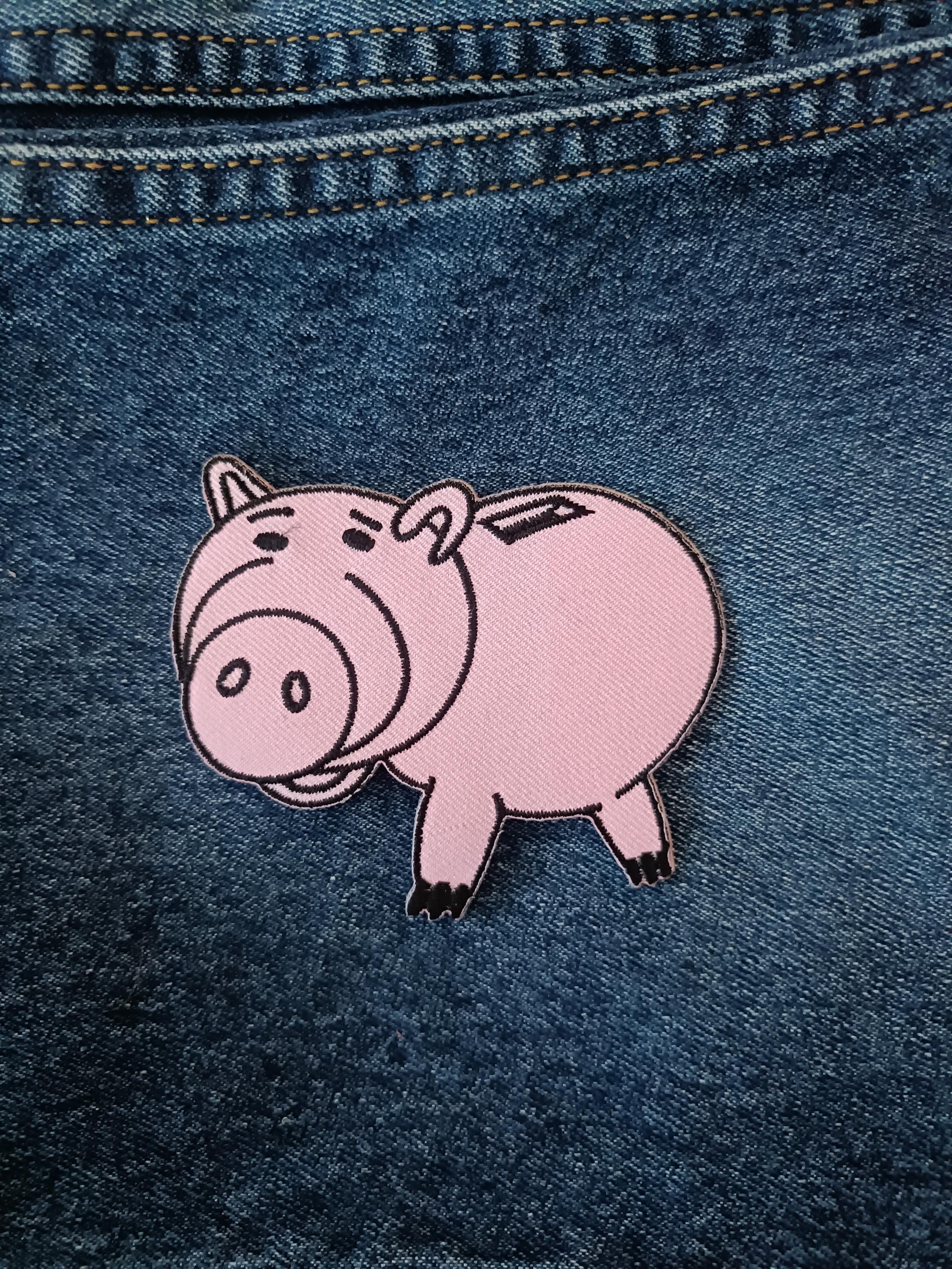 Pink Pig Saving Money Patch Cartoon Cool Badge Patch Iron on Patches ...