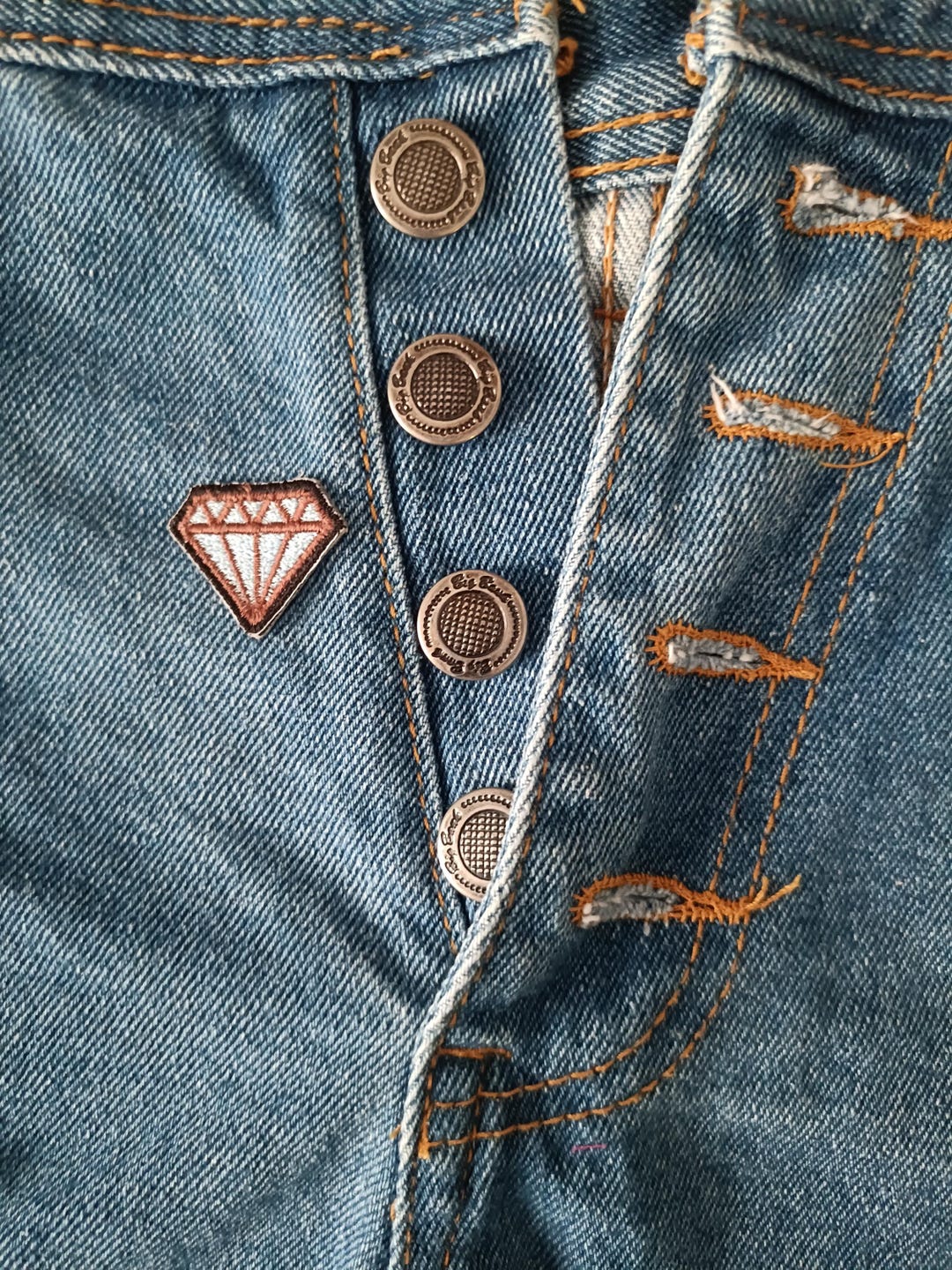 Mini Small Blue Diamond Patch - Stuff Applique - Iron on Patch ...