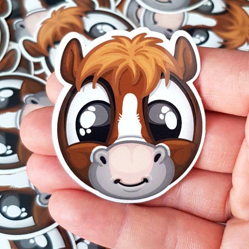 Sticker Pony Smiley Cartoon for Phone Tablet Car Motorcycle Computer ...