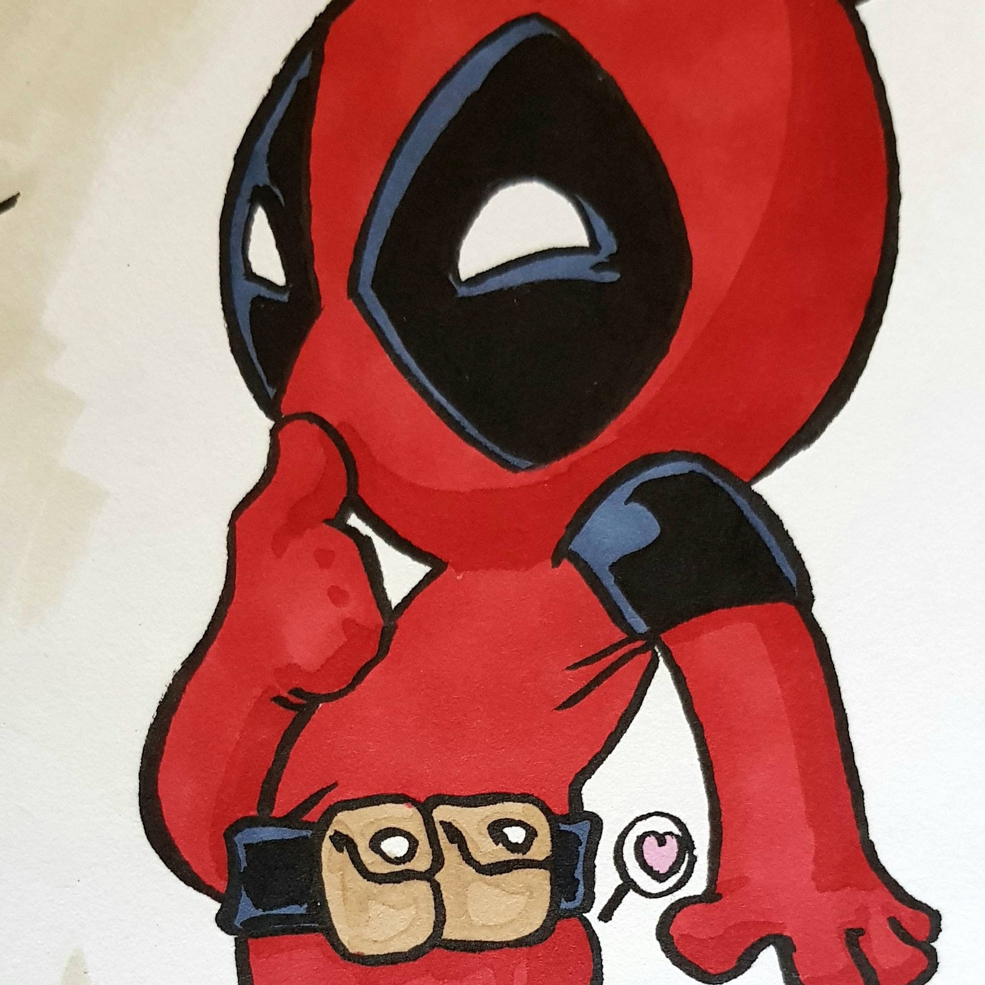 Chibi Deadpool Drawing
