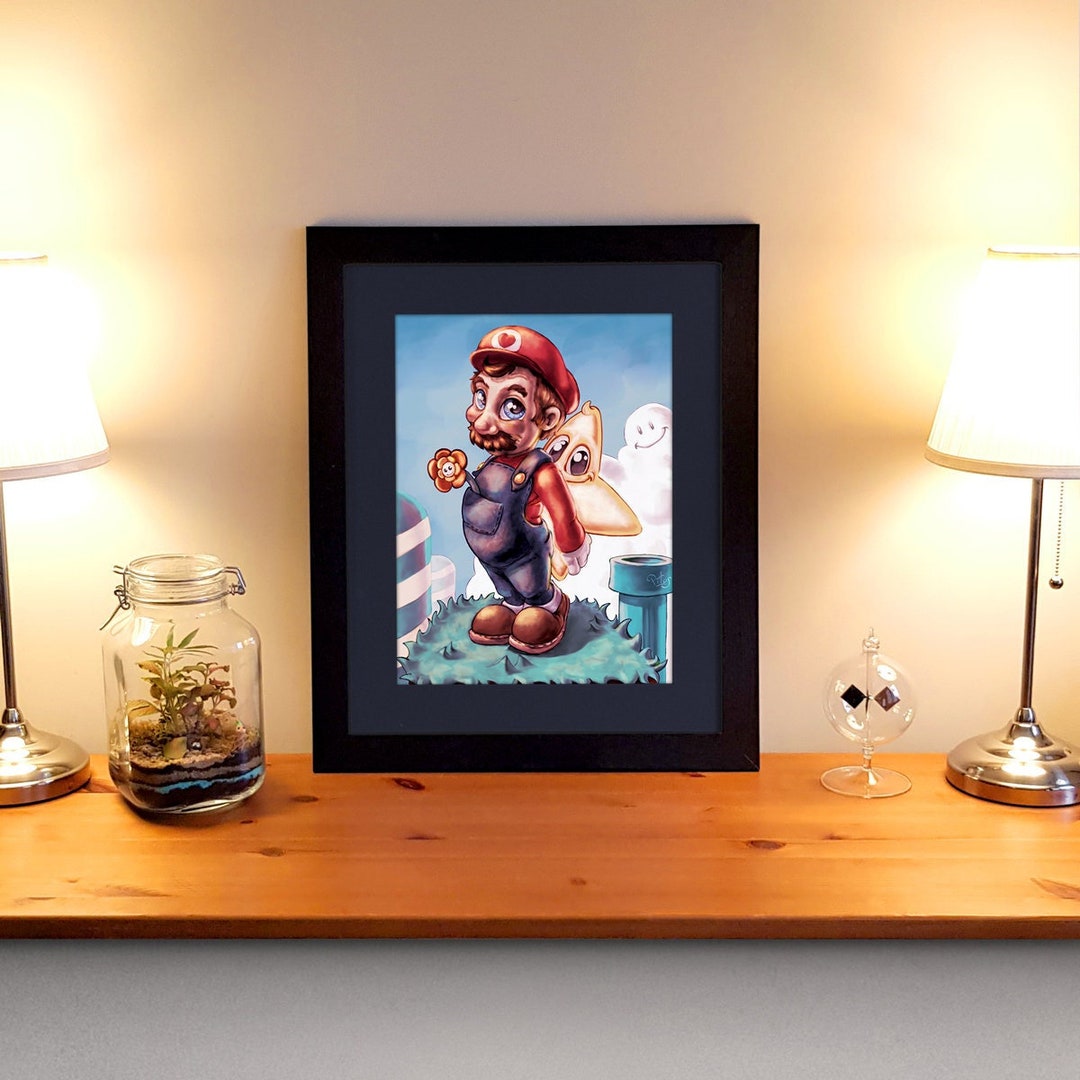 Printed Illustration of Mario Character Video Games for Interior Design ...