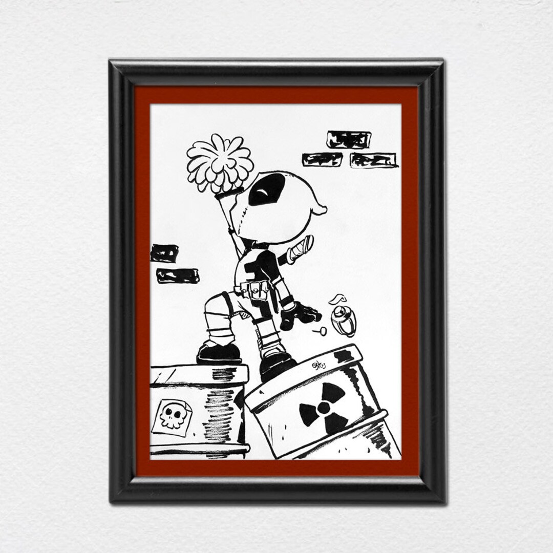 Deadpool Drawing on A5 Format Barrels - Etsy