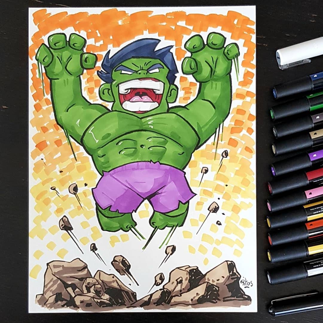 Hulk Cartoon Drawing
