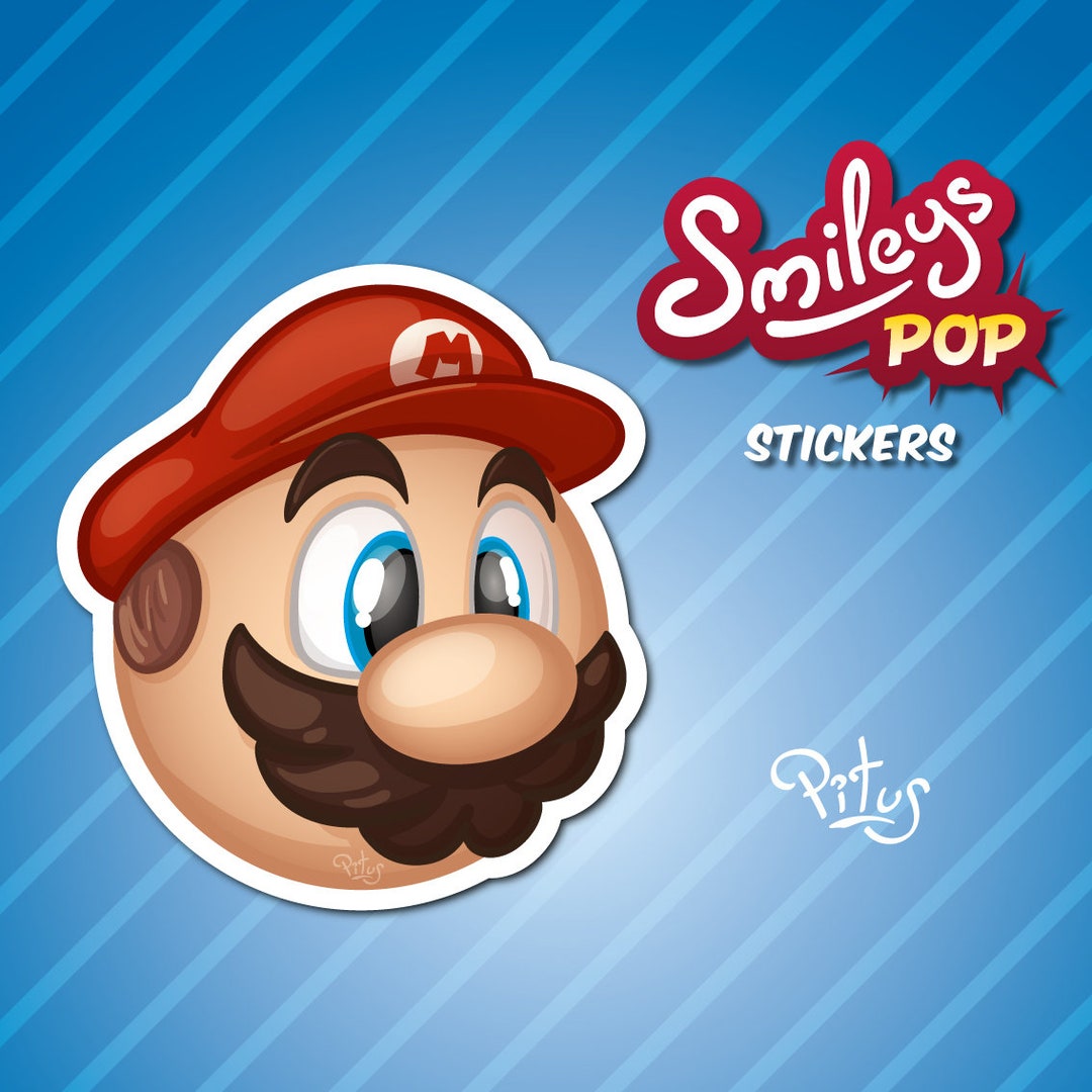 Mustached Smiley Sticker to Decorate Phone Tablet Car Motorcycle ...