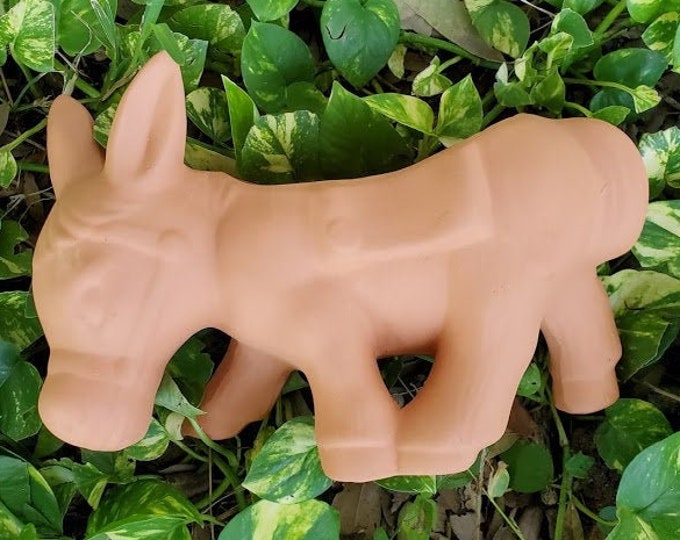 Terra Cotta Donkey Planter With Drainage Hole/donkey/donkey Planter ...
